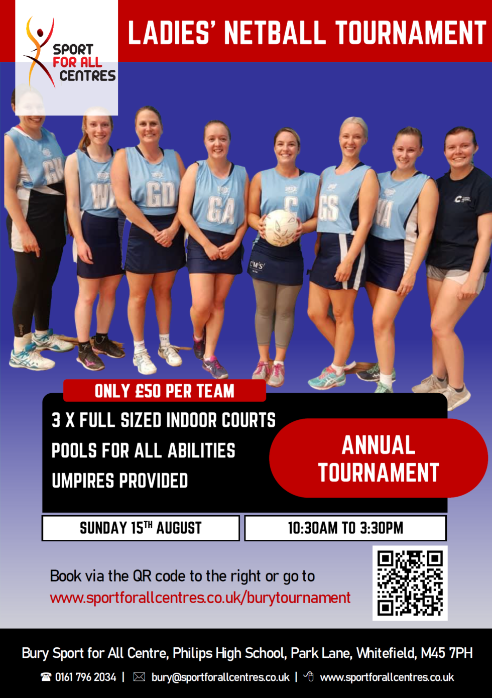Bury Summer Ladies' Netball Tournament Registration Form - Sport For ...